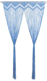 Macramé závěs modrý 140 x 240 cm bavlna 323986