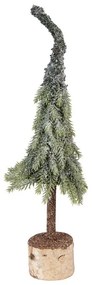 Vánoční dekorace jehličnatý stromek na dřevě - Ø 13*50 cm