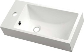 Sapho Small - Umyvadlo Ariana 50x10x25 cm, baterie vlevo, bílá SM012