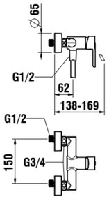 LAUFEN H3310810041311 - Sprchová sada s baterií LUA lesklý chrom