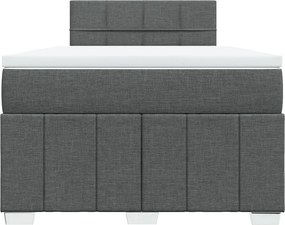 Box spring postel s matrací tmavě šedá 120x190 cm textil 3287008