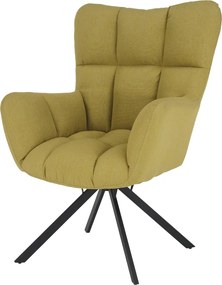 Designové otočné křeslo, pistáciová / černá, KOMODO