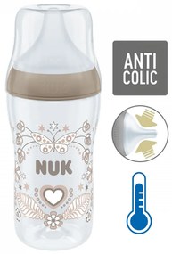 Kojenecká láhev NUK Perfect Match Temperature Control 260 ml hnědá Barva: Hnědá