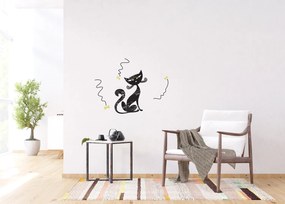 Samolepka na zeď Černá Kočka | 42.5 x 65 cm | DSM3439