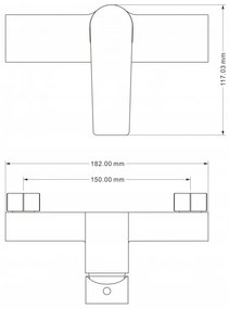 Mexen Erik sprchový set s dešťovou sprchou a sprchovou baterií Lynx, černá, 745940205-70