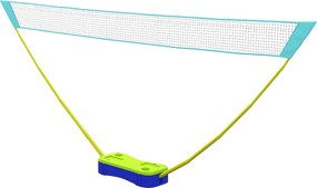 Badmintonový set 2 v 1 SPORTNOW s nastavitelnou sítí na badminton a volejbal, včetně přenosné tašky pro vnitřní i venkovní aktivity | Aosom.de