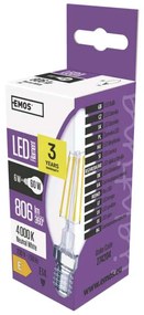 Emos lighting LED žárovka Filament Candle 6W E14 neutrální bílá