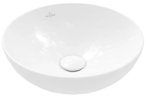 Villeroy & Boch Loop&Friends - Umyvadlo na desku, průměr 38 cm, s přepadem, CeramicPlus, Stone White 4A4500RW