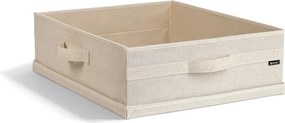 Béžový látkový úložný box s víkem 46x56x16 cm Soft Storage Low – Bigso