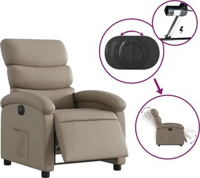 Elektrické polohovací křeslo cappuccino umělá kůže 3204032