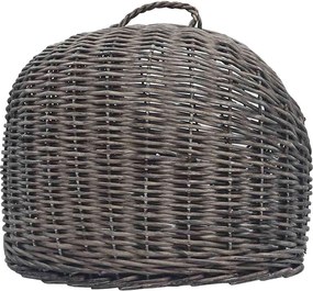 Přepravka pro kočku šedá 45 x 35 x 35 cm přírodní vrba 170904