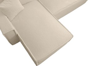 Rozkládací oboustranná sedací souprava do L SMART BOUCLE 232x143 cm, krémová