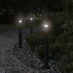 Fionshop 262938362 Venkovní stojací lampy 3 ks černé 60 cm nerezová ocel