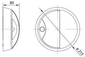 LED Venkovní nástěnné svítidlo se senzorem LED/14W/230V IP54