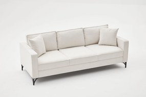 Atelier del Sofa 3-místná pohovka Berlin - Cream, Black, Krémová, Černá