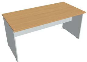 Stůl jednací rovný 160 cm - Hobis Gate GJ 1600 Dekor stolové desky: buk, Dekor lamino podnože: šedá