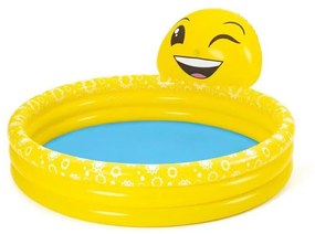 BESTWAY dětský nafukovací bazén s vodní fontánkou Smajlík žlutá