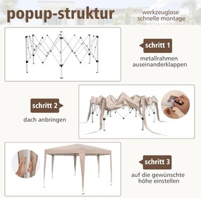 Costway Šestihranný vyskakovací stan s baldachýnem se staženými nohami a taškou