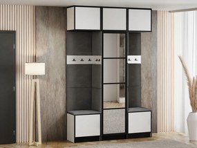 Šatní skříň s nástavcem EDEN 16 bílý + šedý