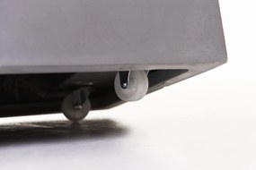Květináč ELEMENTO na kolečkách, sklolaminát, šířka 88 cm, beton design šedá