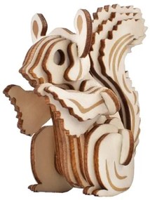 Woodcraft Dvě děti 3D Puzzle Veverka 22ks