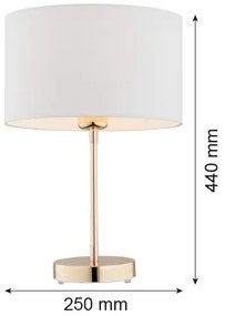 Argon 4301 - Stolní lampa KARIN 1xE27/15W/230V bílá/mosaz