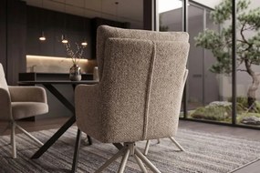 Designová otočná židle Maddison šampaňská béžová