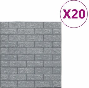 3D tapeta cihly samolepící 20 ks antracitová 150722