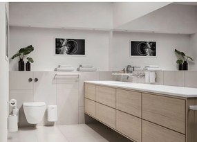 Zone Denmark Dlouhý dvojitý kolejový koupelnový věšák na ručníky Rim White