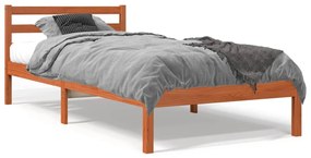 Rám postele voskově hnědý 100 x 200 cm masivní borovice