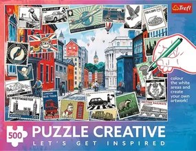 TREFL Puzzle Creative: Pozdravy z Londýna / 500 dílků / 48 x 34 cm / D