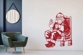 Lepy.cz Samolepka na zeď Santa Claus sedící Velikost (šířka x výška): 40x51cm, Barevná varianta: Levandulová