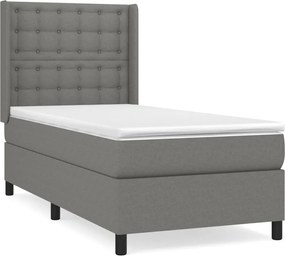 vidaXL Box spring postel s matrací 80 x 200 cm textil [3131706] Barva: tmavě hnědá