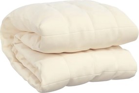 Zátěžová deka světle krémová 152 x 203 cm 7 kg textil 3154873