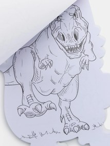 Sinsay - Omalovánka s fixami a samolepkami s motivem dinosaura 7 pack - zelená