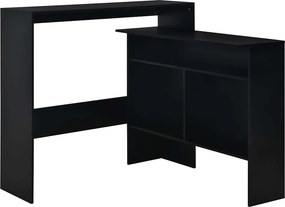 Barový stůl se 2 stolními deskami černý 130 x 40 x 120 cm 280218