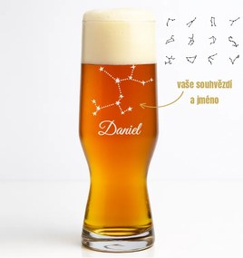 Dekorant Sklenice na pivo BEER CRAFT se souhvězdím a jménem 550 ml 1KS