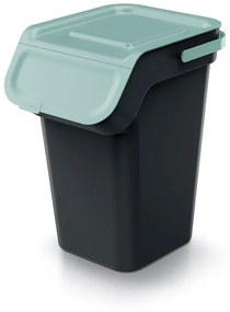 Sada 3 odpadkových košů KADDI s filtrem 3 x 25 L černá