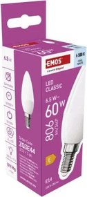 Emos lighting LED žárovka Classic svíčka / E14 / 6,5 W (60 W) / 806 lm / studená bílá 1525731111