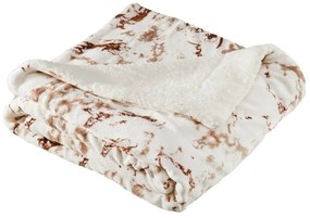 Kvalitex Mikrolyšová deka s beránkem Mramor hnědý  Polyester, 150x200cm