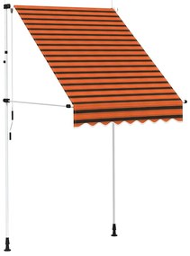 Ručně zatahovací markýza 150 cm oranžovo-hnědá 145835