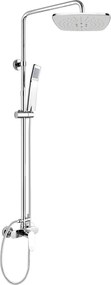 Mereo Mereo, Nástěnná sprchová bateri Viana 150 mm se sprchovou soupravou, ruční a talířovou sprchou 225x225mm, CBE60104SB