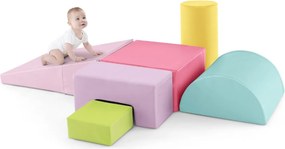 Costway 6 PCS. Pěnové stavebnice Obří stavebnice na běhání a lezení Světle