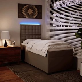 Box spring postel s matrací cappuccino 90x200 cm umělá kůže 3293007