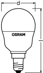 LED žárovka s dálkovým ovládáním E14 OSRAM 4,5W (25W) teplá bílá (2700K)