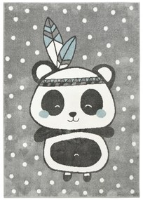 Dětský kusový koberec Lima 9371A Panda Indián šedý modrý Rozměr: 160x230 cm
