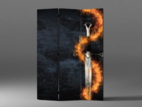 Liox Paraván fantasy meč v ohni Rozměr: 135 x 180 cm