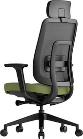 Kancelářská ergonomická židle K42  SP – síť/ čalouněná, zelená