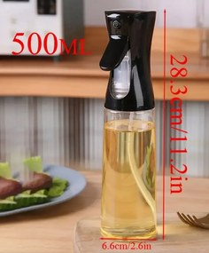 Kuchyňský rozprašovač na olej nebo ocet černý 500 ml