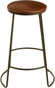 Černá/hnědá čalouněná barová stolička (výška sedáku 64 cm) Brixton – Premier Housewares